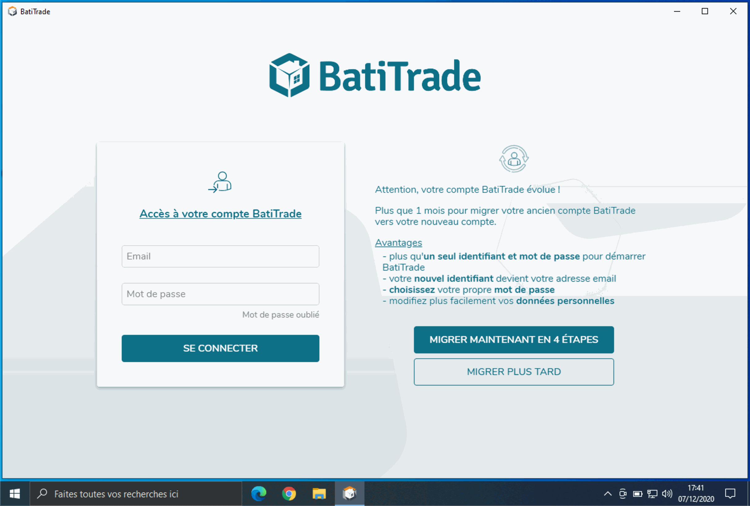 La WebApp BatiTrade | Support BatiTrade
